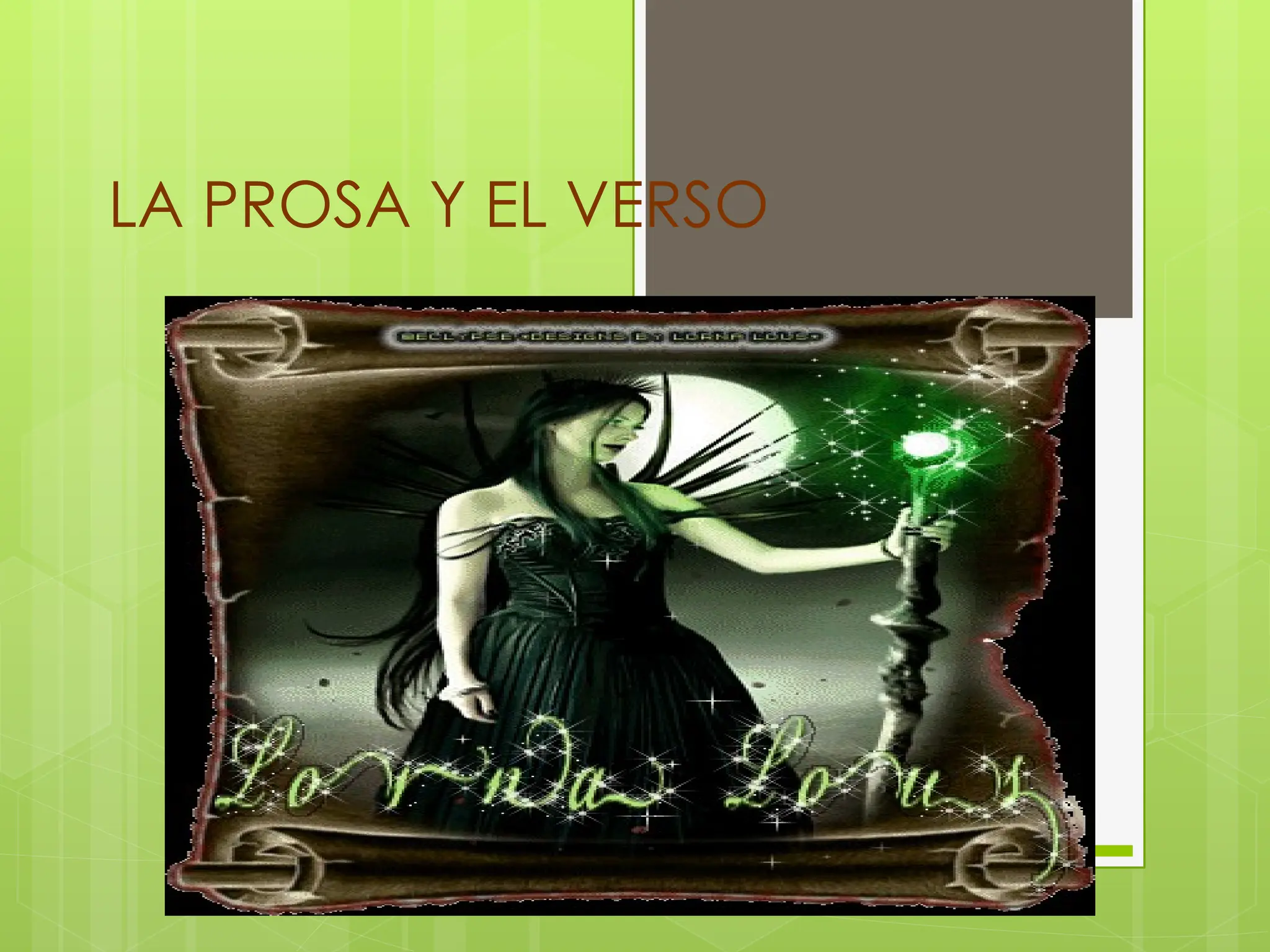formas de expresión: la prosa y el verso | PPTX