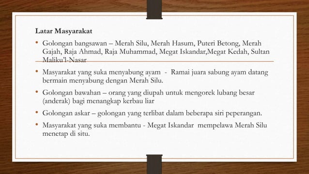 Prosa klasik merah silu | PPT