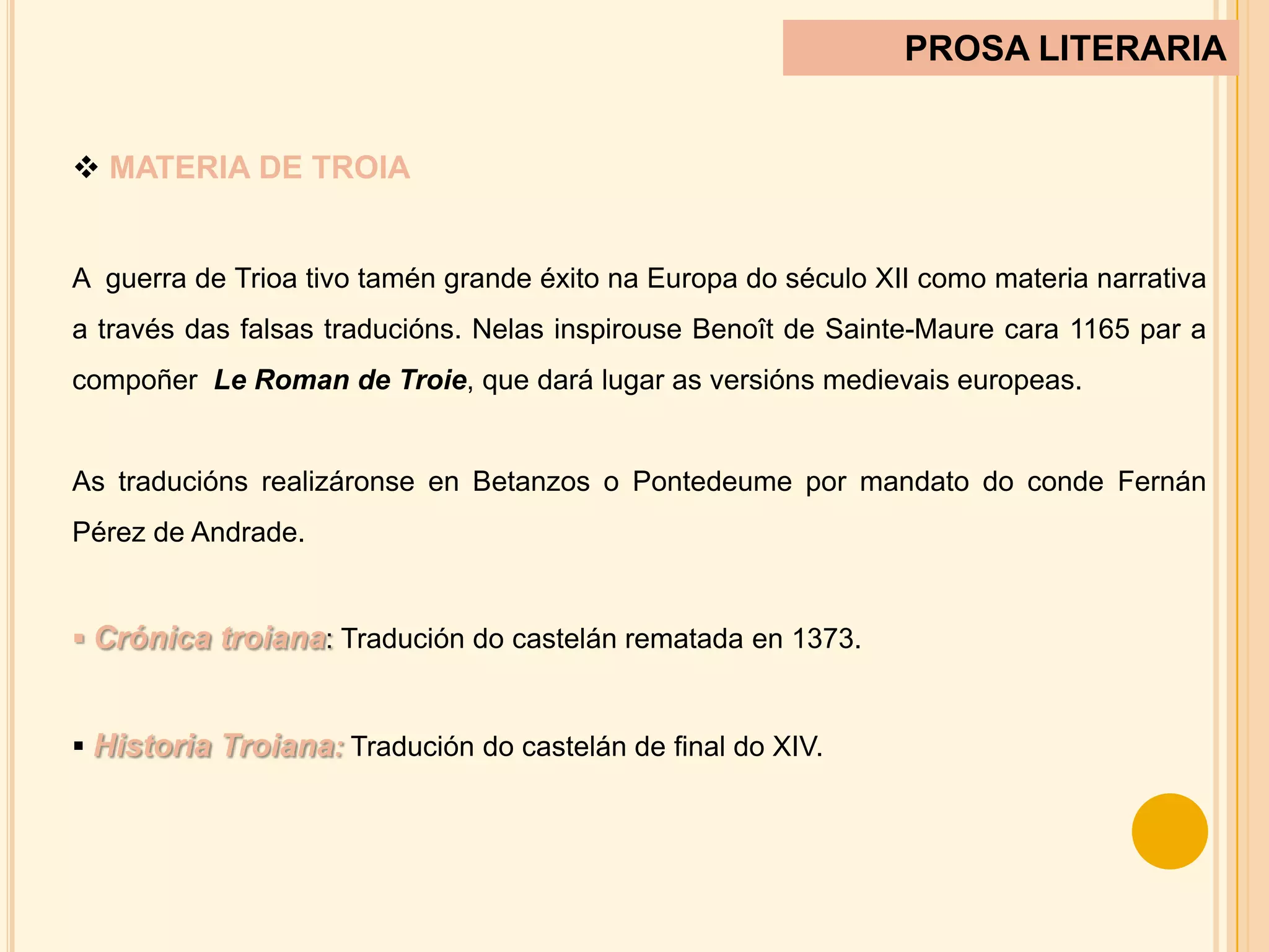 Prosa medieval | PPT