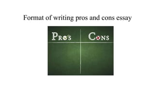 Pros and cons ppt slides | PPTX