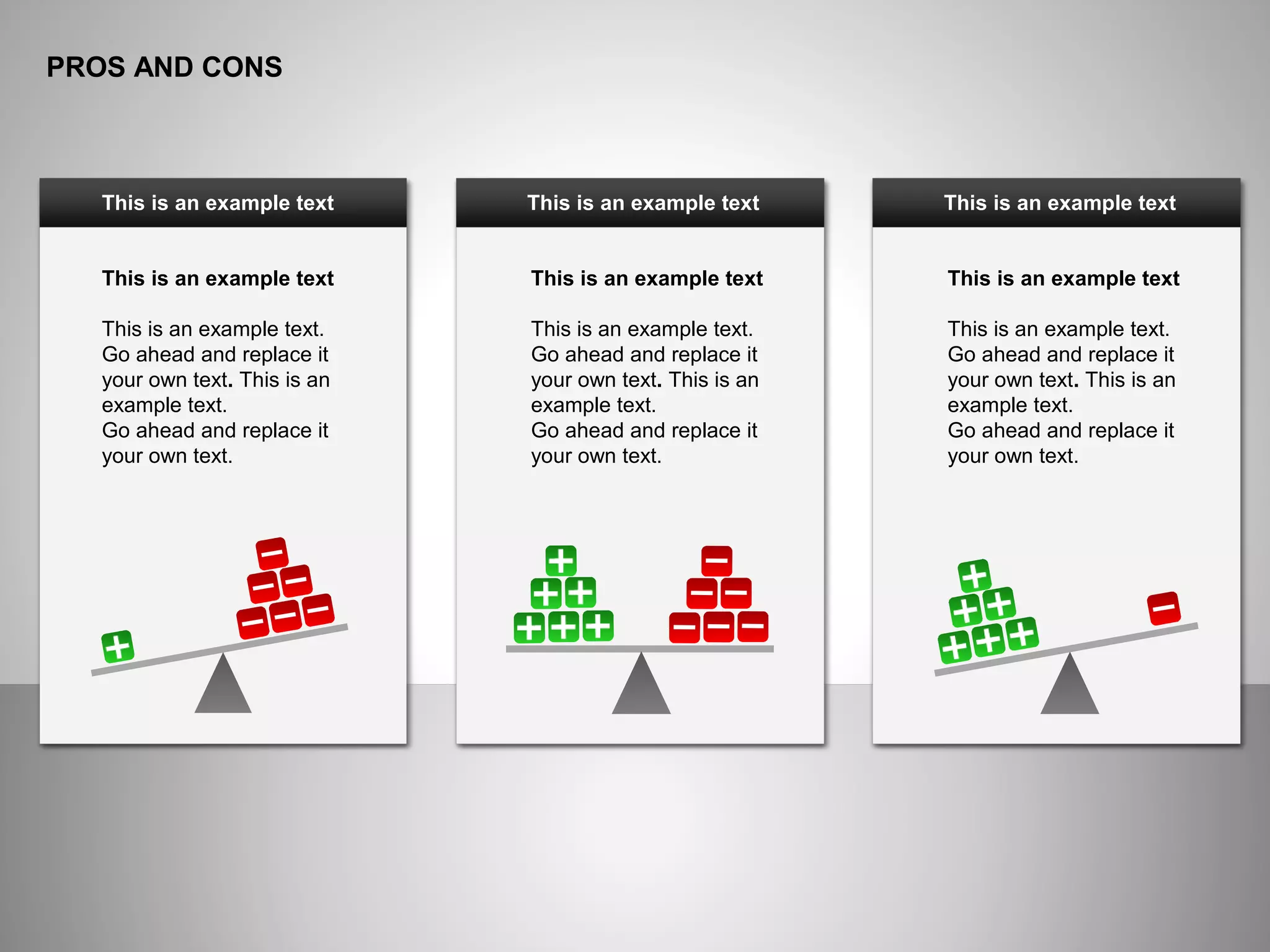 Pros and Cons Evaluation Charts | PPT
