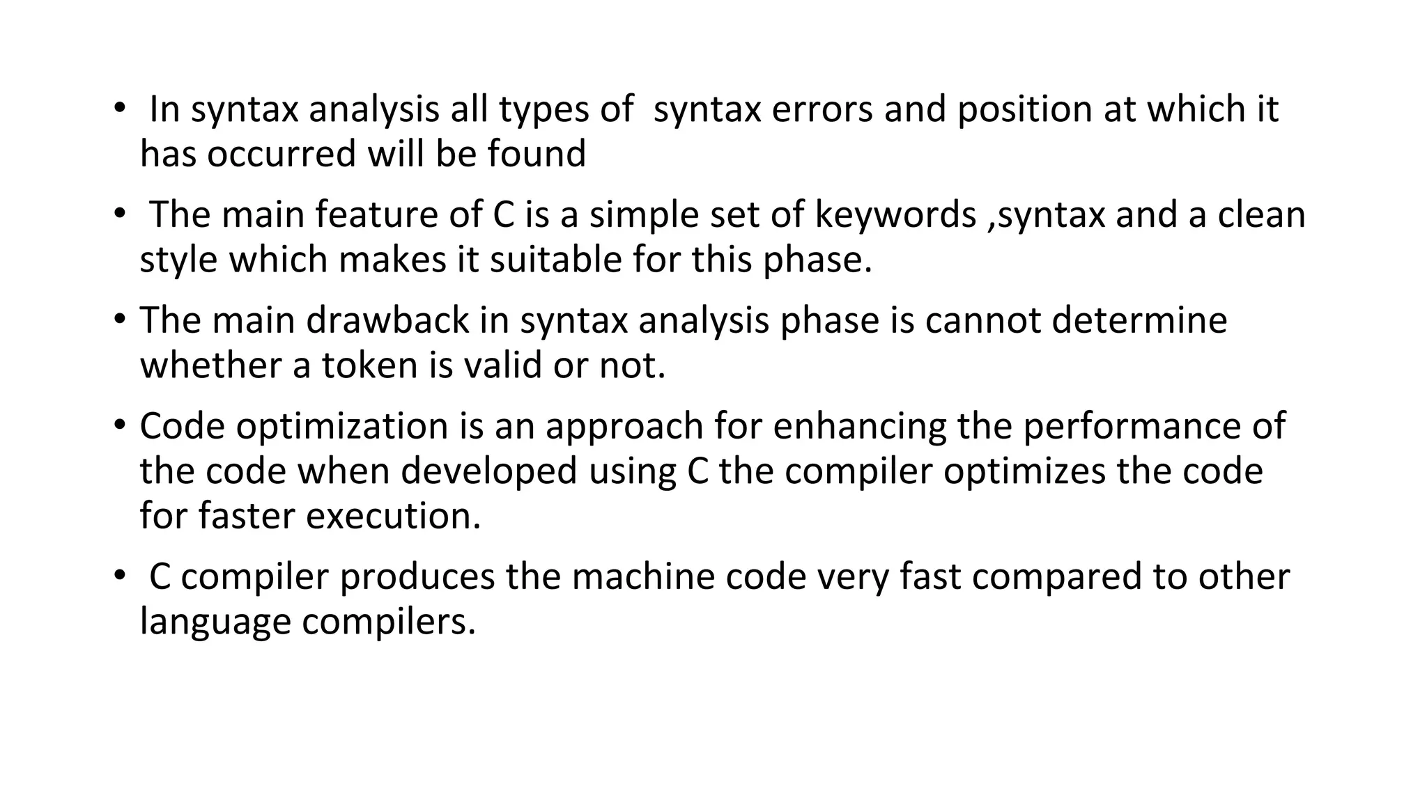 Pros and cons of c as a compiler language | PPT