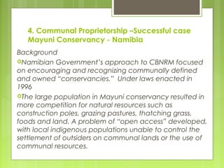 Pros and cons of community based natural resource management. | PPT