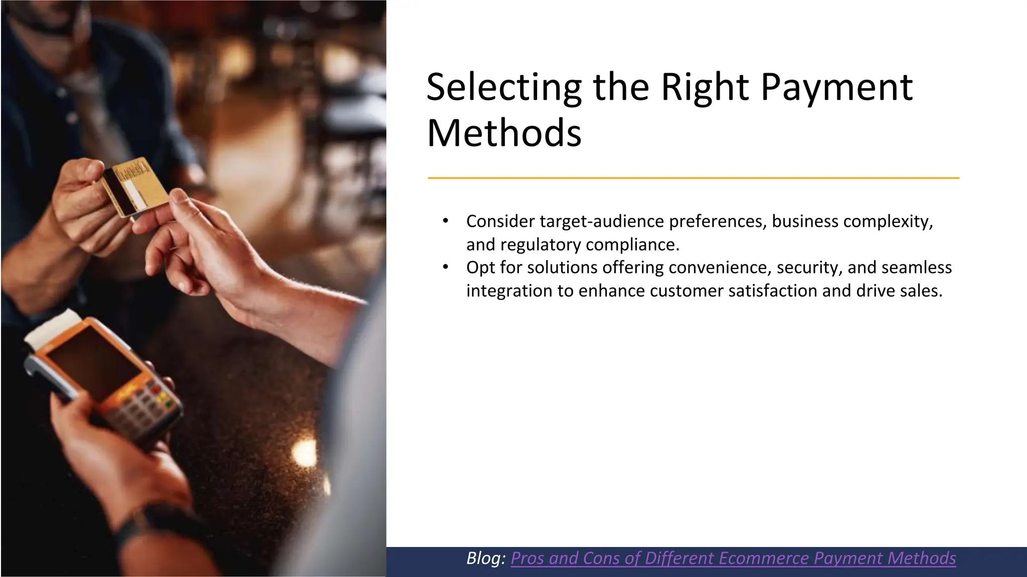 Pros and Cons of Different Ecommerce Payment Methods | PPT