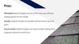 Pros and Cons of Different Types of Roof | PPTX | Woodworking | Arts ...