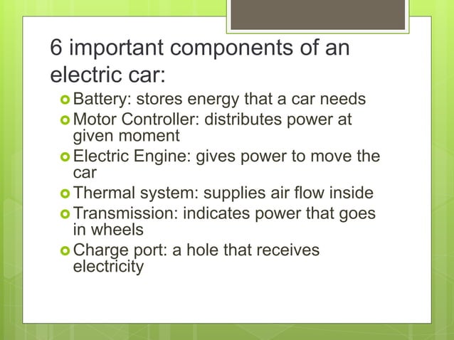 Pros and cons of electric powered cars | PPT