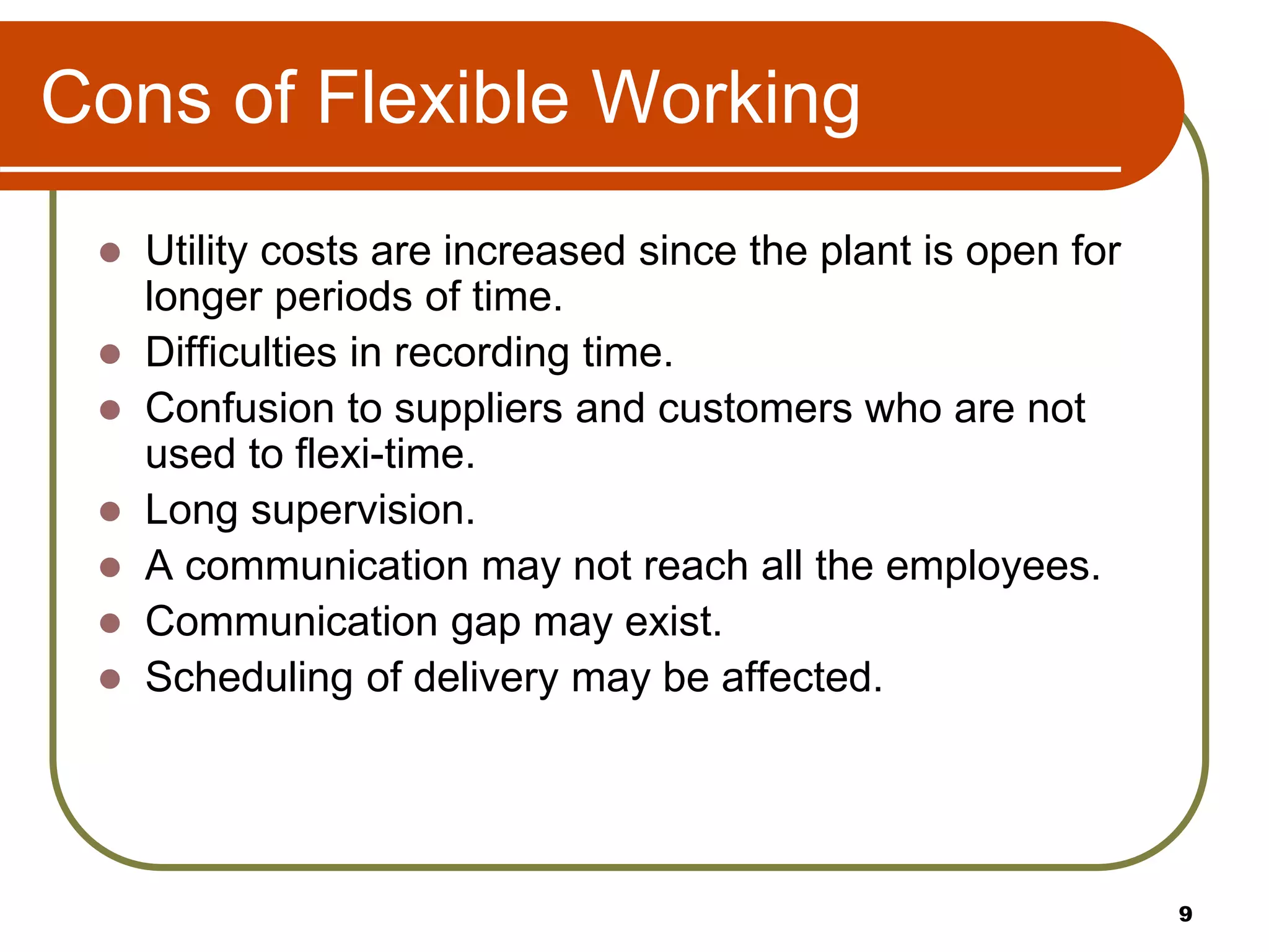 Pros and cons of flexible working | PPT