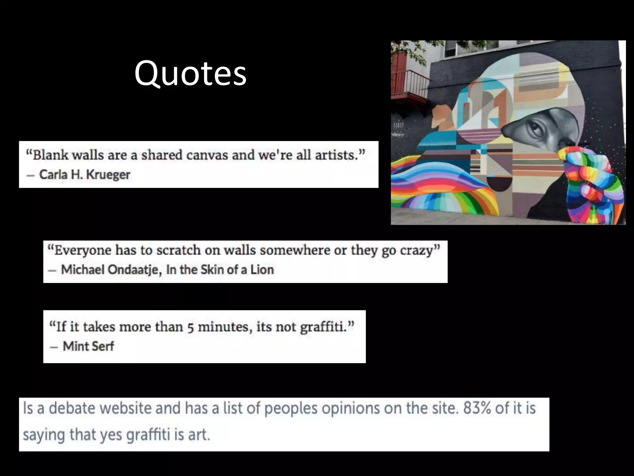 Pros and cons of graffiti and street art | PPTX