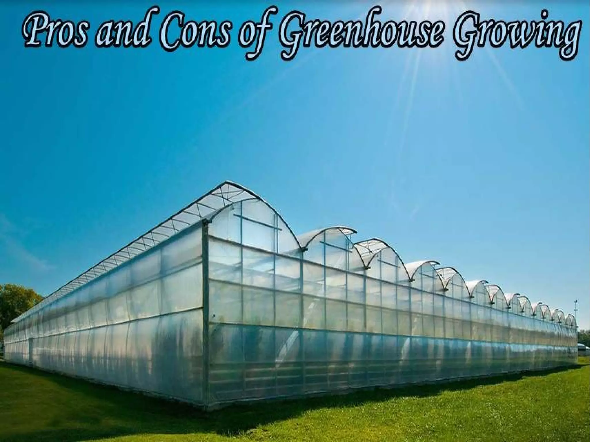 Merits and demerits of greenhouse cultivation | PDF
