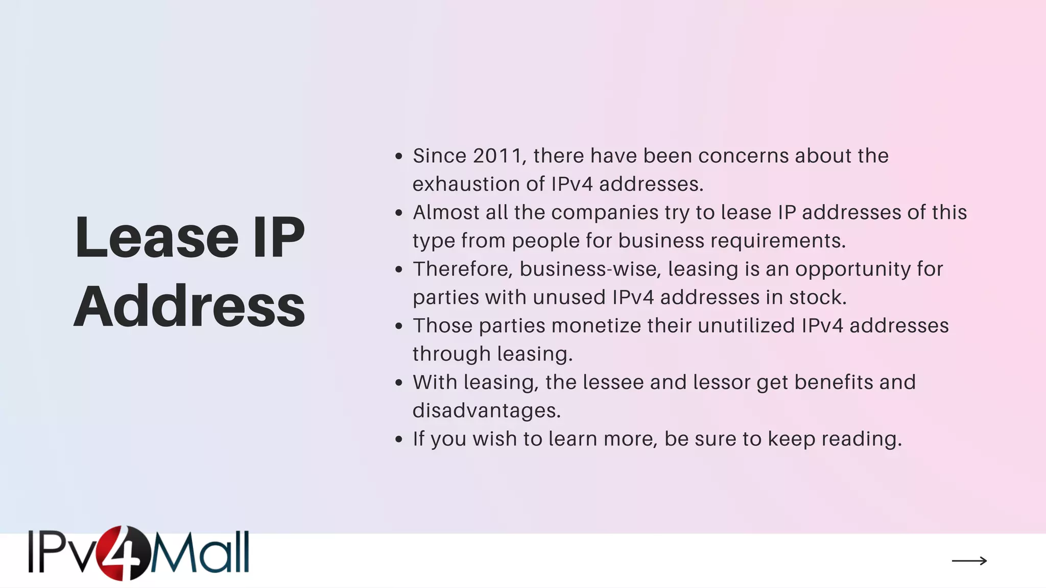 Benefits and Downsides of Leasing IPv4 Addresses | IPv4 Lease | Lease ...