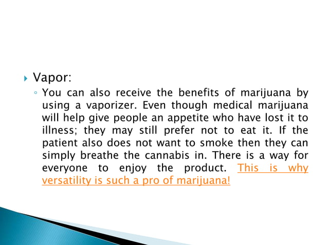 Pros and Cons of Marijuana | PPTX
