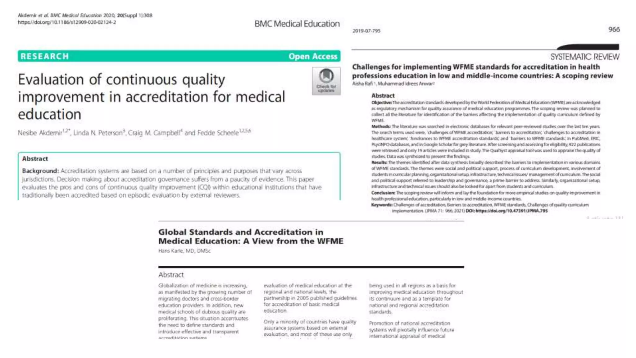 PROS AND CONS OF WORLD FEDERATION FOR MEDICAL EDUCATION (WFME ...