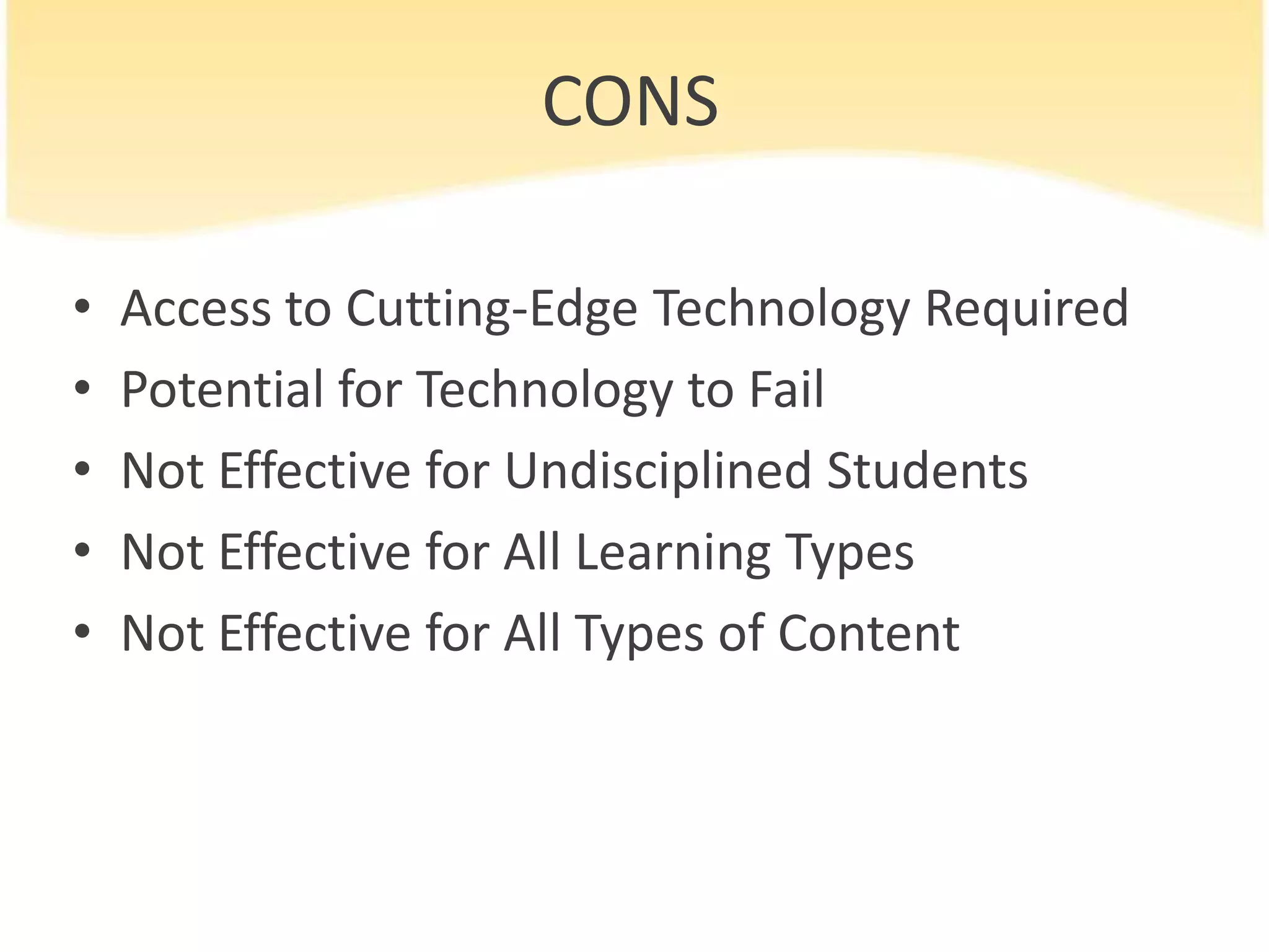 Pros and Cons of Online Learning | PPTX