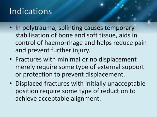 Pros and cons of pop application | PPTX | First Aid | Injuries