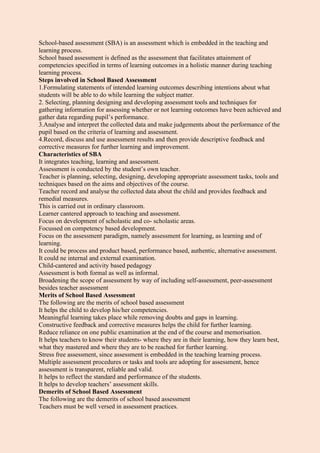 Pros and cons of school based assessment in india by dr. thanuja.k ...