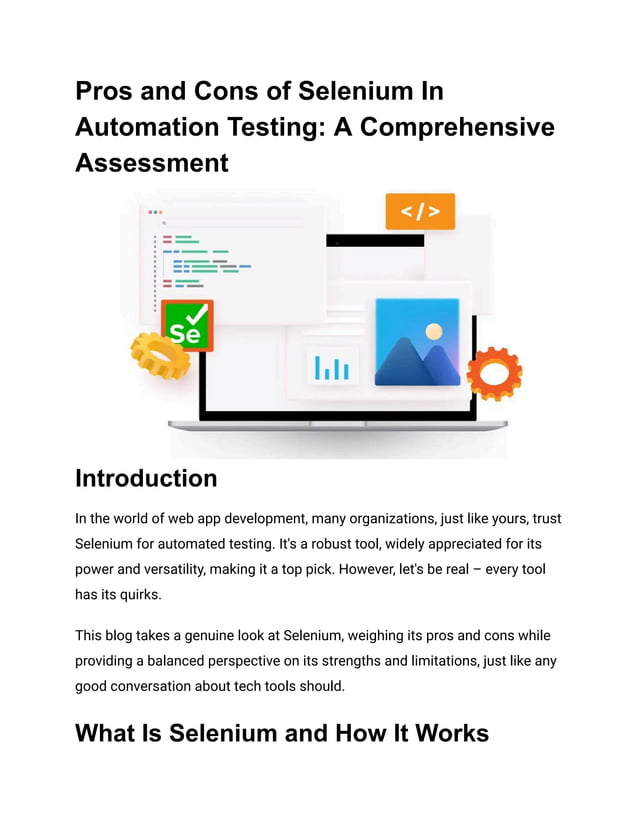 Pros and Cons of Selenium In Automation Testing_ A Comprehensive ...