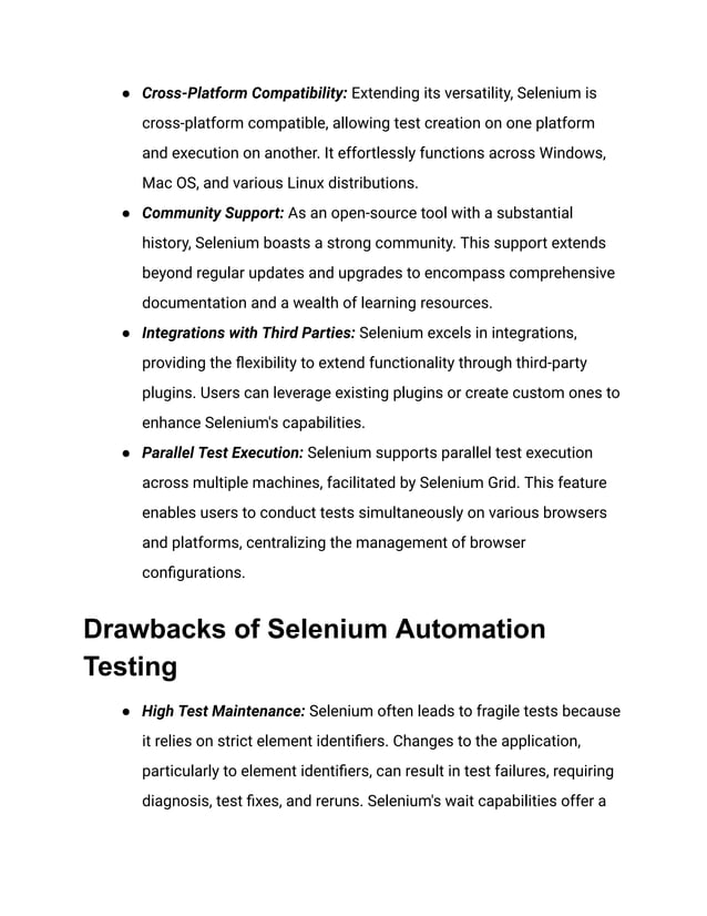 Pros and Cons of Selenium In Automation Testing_ A Comprehensive ...