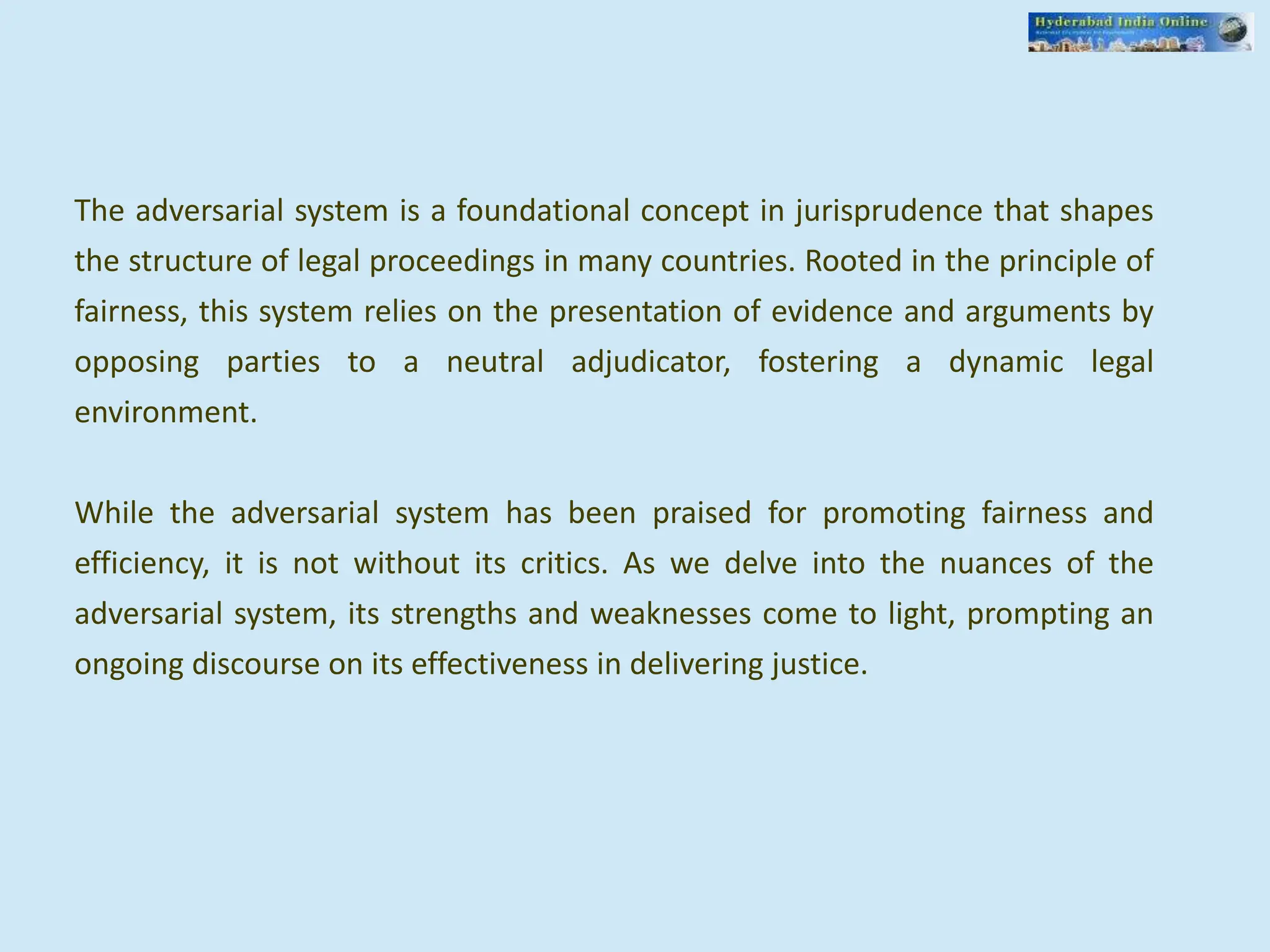 Pros And Cons Of The Adversarial System | PPTX