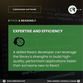 Pros and Reasons to Hire a Dedicated React Js Developer | PDF