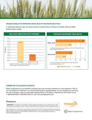 2012 Prosaro® Wheat Product Bulletin | PDF | Gardening | Home & Garden
