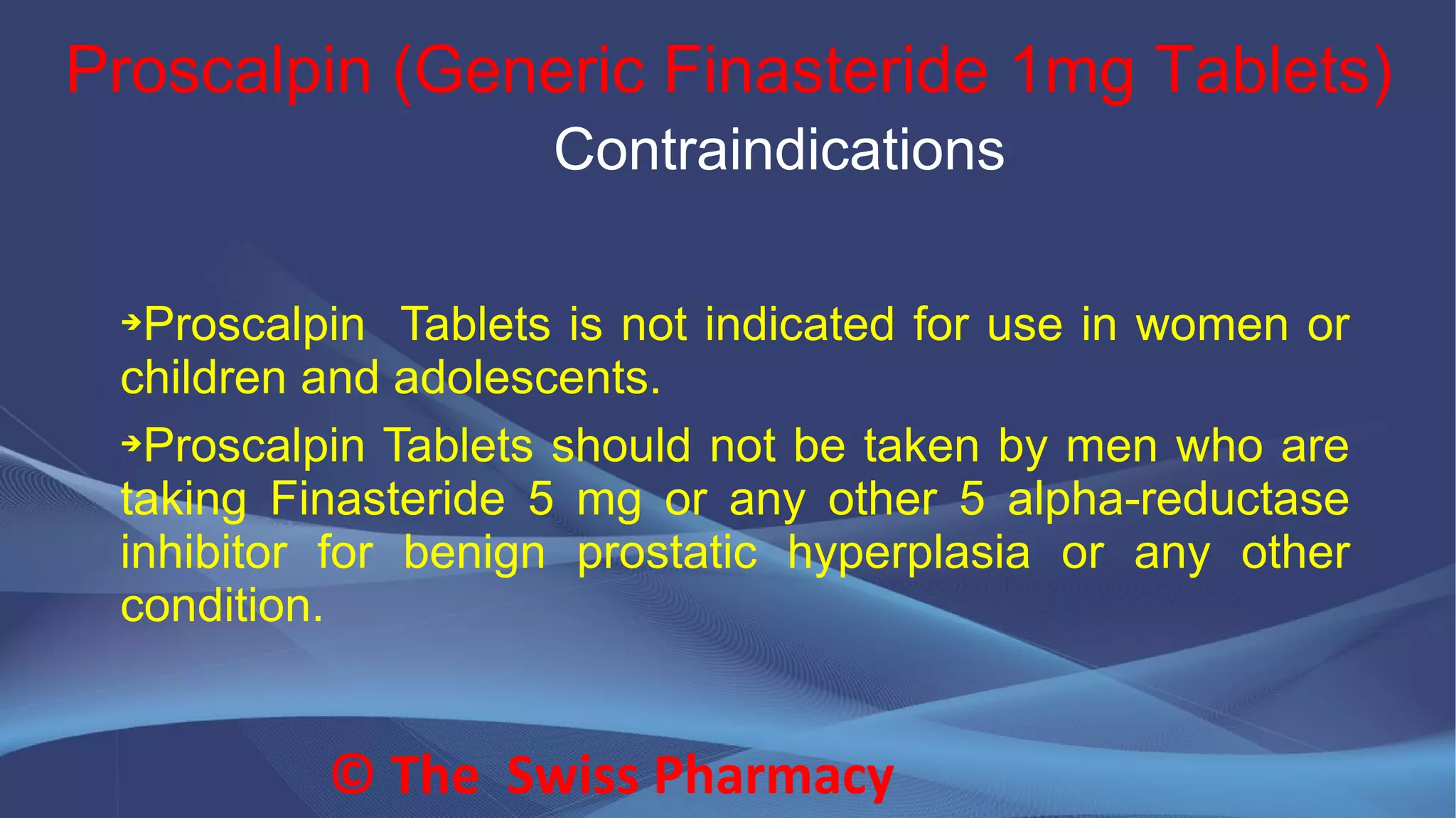 Proscalpin (Generic Finasteride 1mg Tablets) | PDF