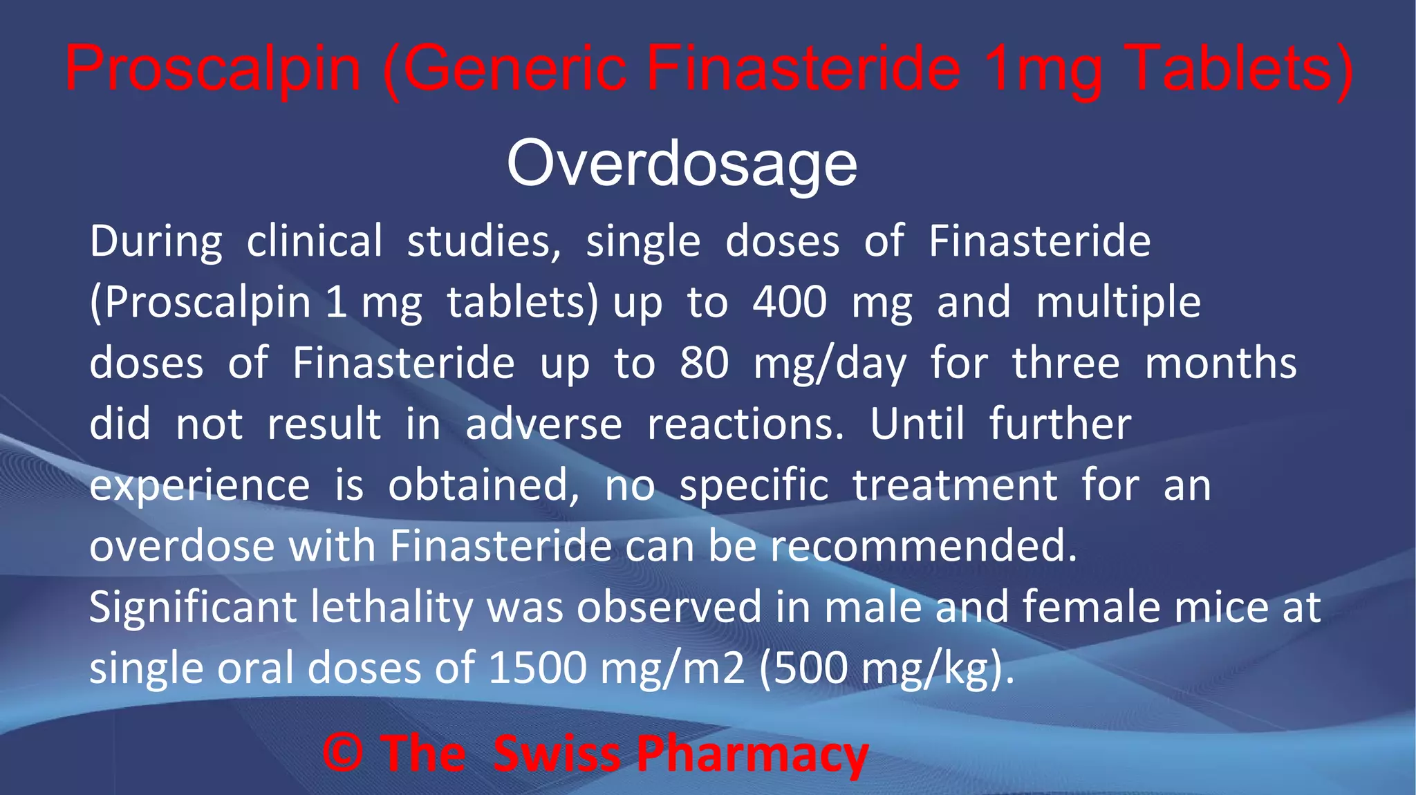 Proscalpin (Generic Finasteride 1mg Tablets) | PDF