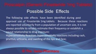 Proscalpin (Generic Finasteride 1mg Tablets) | PDF