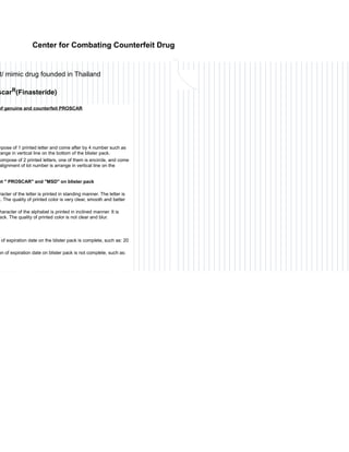 Proscar counterfeit | PDF
