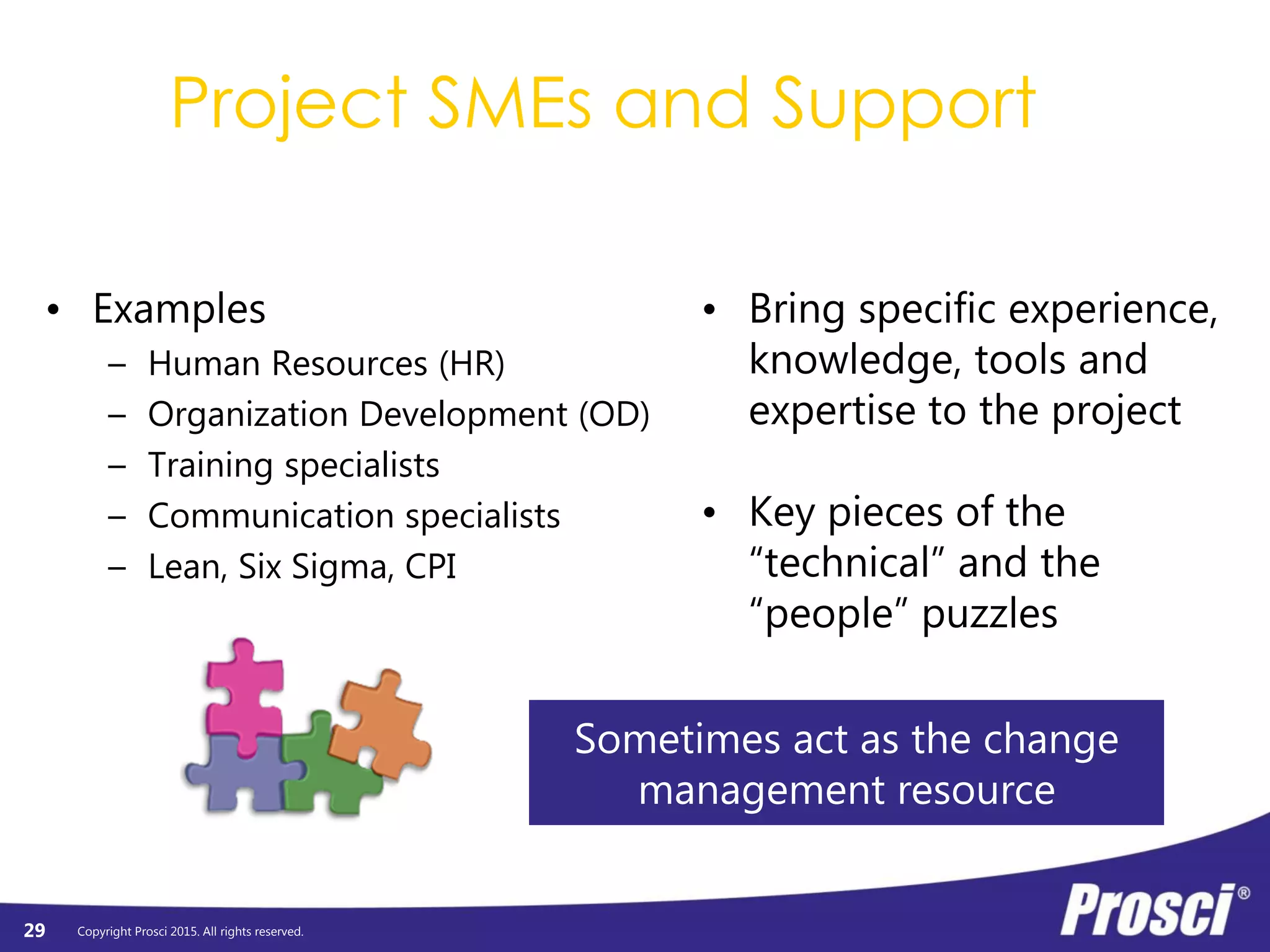 Prosci Roles in Change Management | PDF