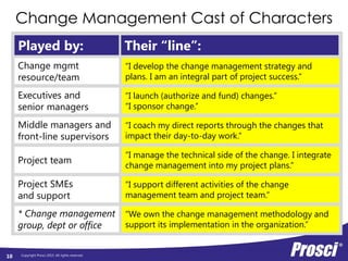 Prosci Roles in Change Management | PDF