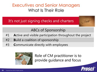 Prosci Roles in Change Management | PDF