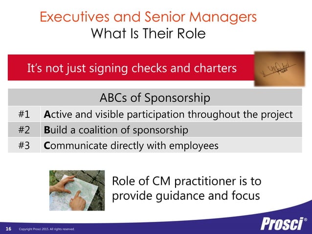 Prosci Roles in Change Management | PDF