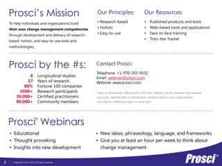 Prosci Roles in Change Management | PDF