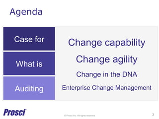 Prosci Webinar: Auditing Change Management Maturity | PDF