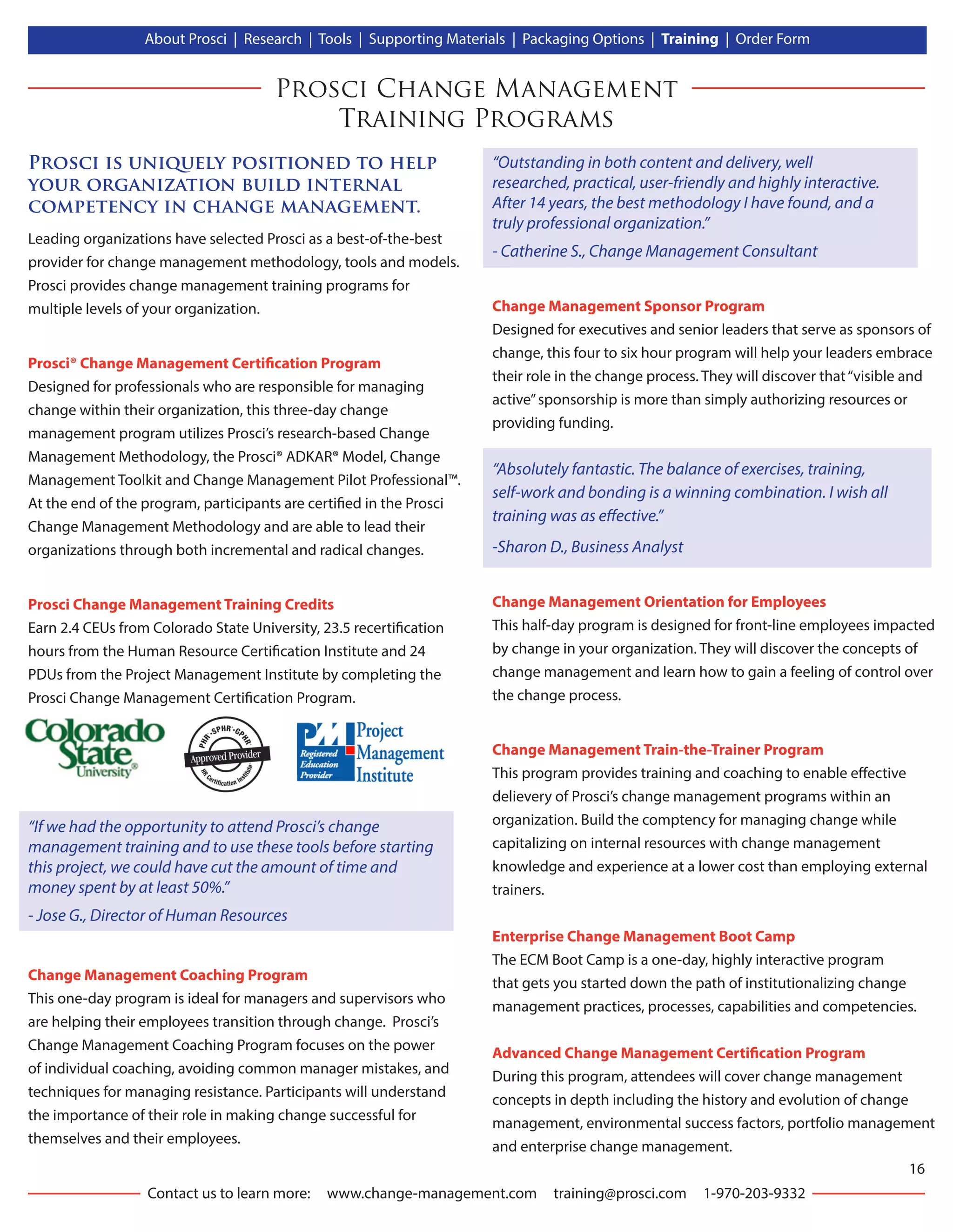 Prosci change series | PDF