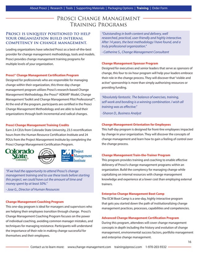 Prosci change series | PDF