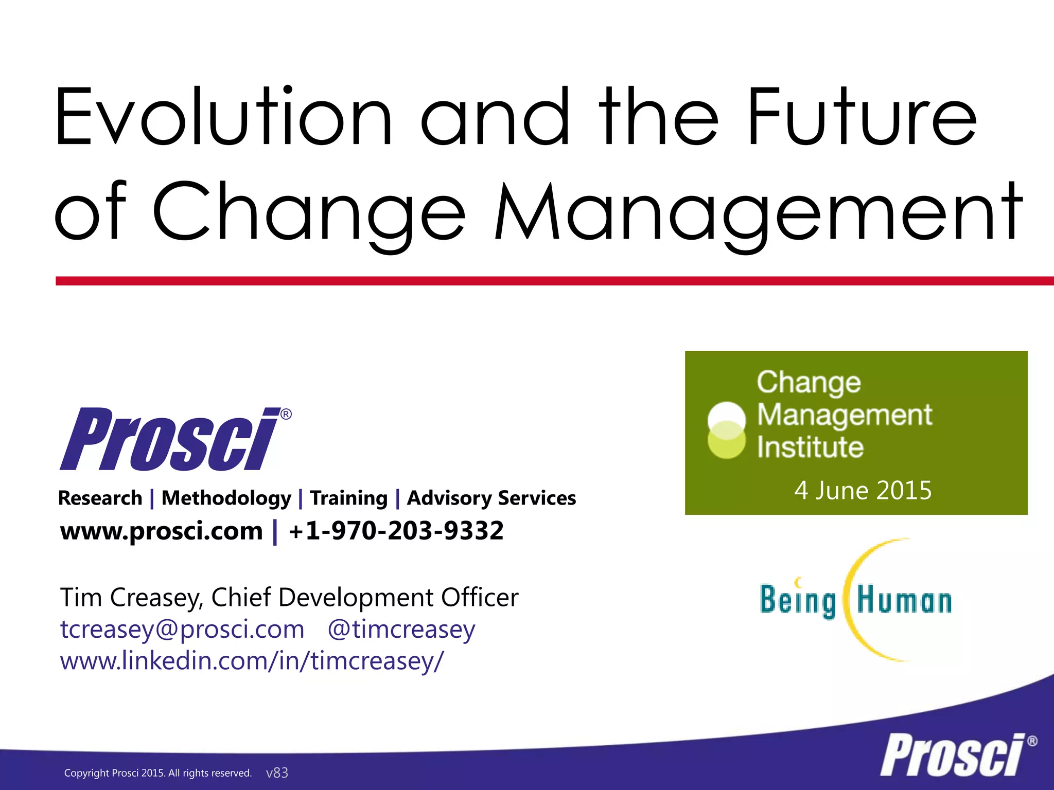 Democratization of Change Management Prosci CMI 4 June 2015 | PDF