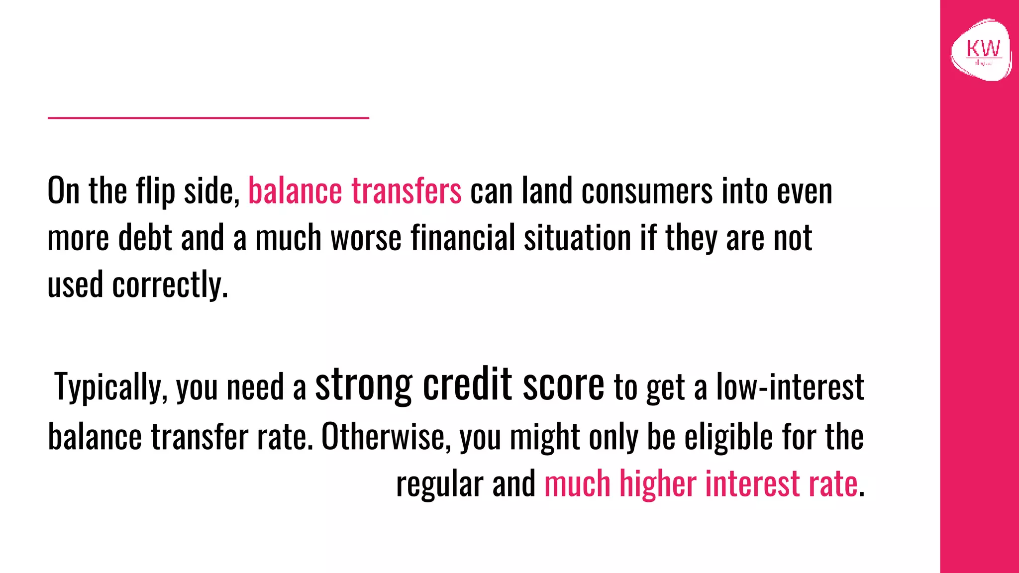 Pros & Cons of Balance Transfer | PPTX