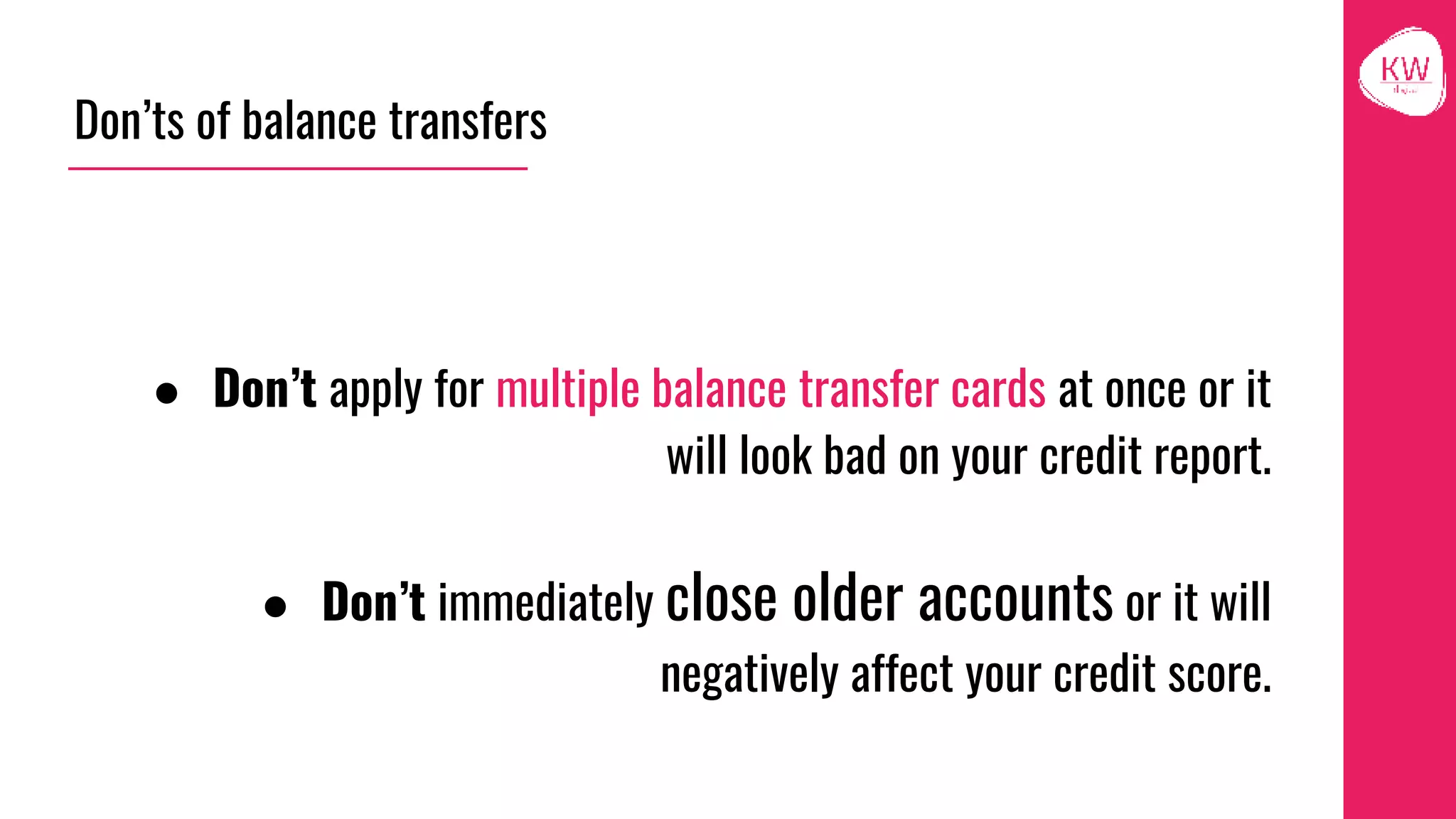 Pros & Cons of Balance Transfer | PPTX