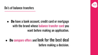 Pros & Cons of Balance Transfer | PPTX