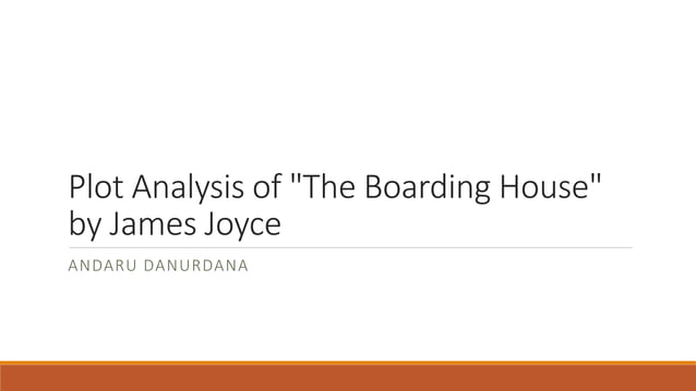 Plot Analysis of "The Boarding House" by James Joyce
