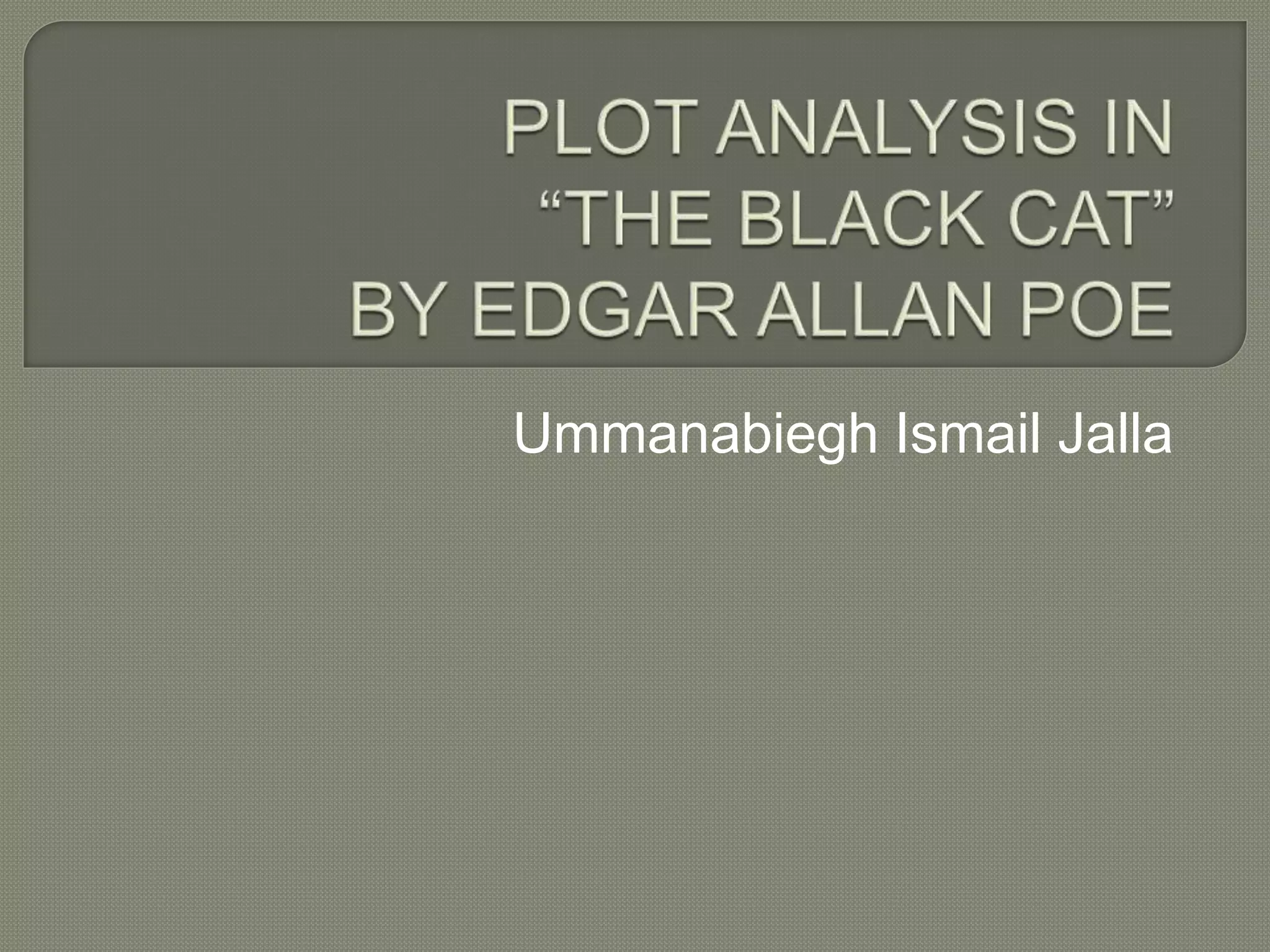 Plot Analysis in "The Black Cat" by Edgar Allan Poe | PPTX