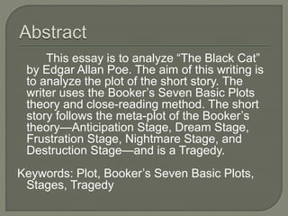 Plot Analysis in "The Black Cat" by Edgar Allan Poe | PPT