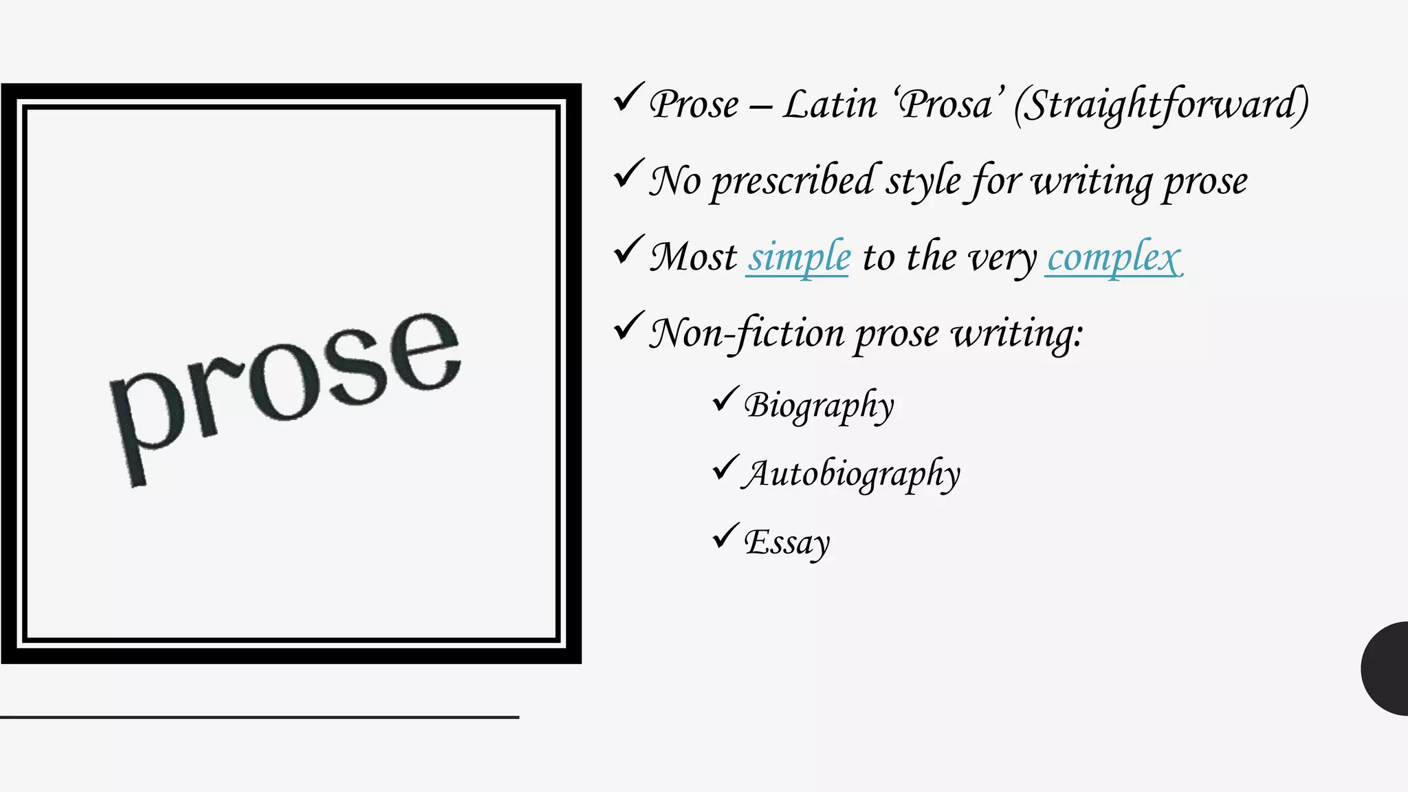 Prose biography | PPT
