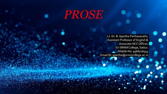 Prose biography | PPT
