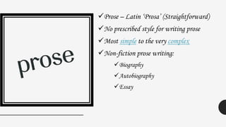 Prose biography | PPT
