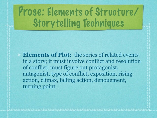 Prose PPT | KEY | Fiction | Books and Literature