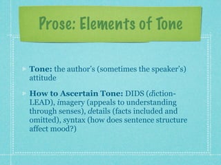 Prose PPT | KEY