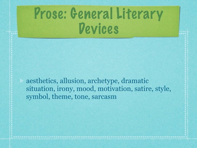 Prose PPT | KEY | Fiction | Books and Literature