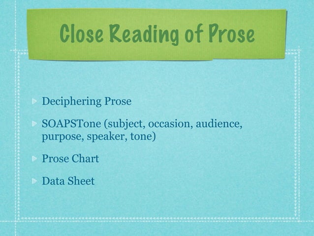 Prose PPT | KEY | Fiction | Books and Literature